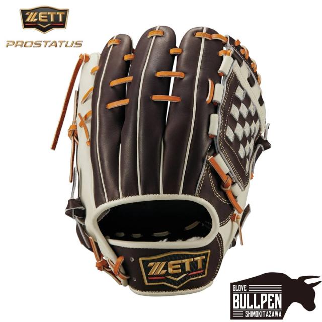 ゼット ZETT 専用グラブ袋付き PROSTATUS プロステイタス 軟式用グラブ 内野手用 E1型 サイズ4 一般 2025年 野球 軟式 グローブ ベースボールマリオ BRGPRO25M ...