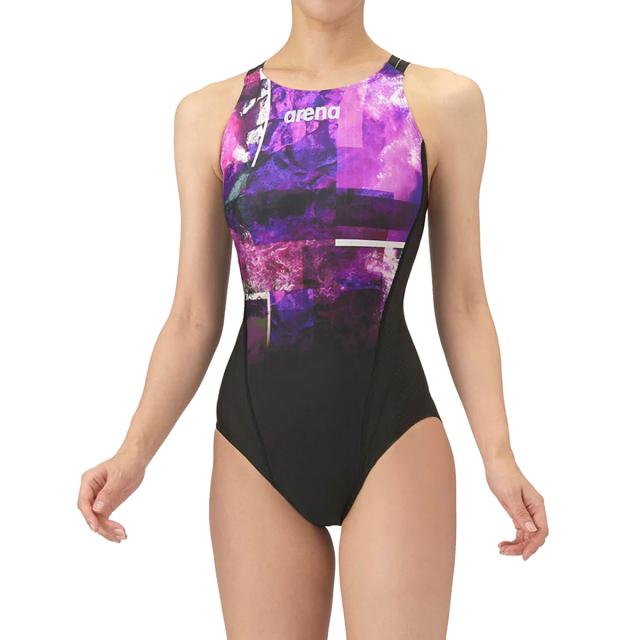 アリーナ arena WA承認 レーシングワンピース(オープンバック) レディース ブラック 黒 水泳 スイム 競泳 水着 ワンピース AS5FRC56L-BKPK