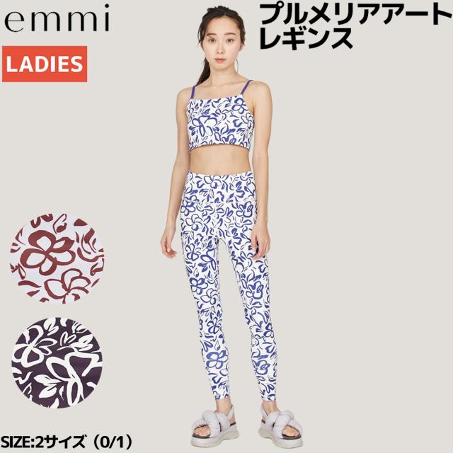 エミ emmi プルメリアアートレギンス レディース スポーツ フィットネス タイツ レギンス ヨガ ウエア おしゃれ アパレル 14WCP252205