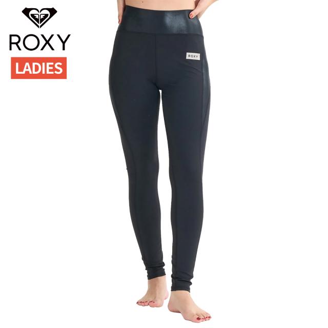 ロキシー ROXY REFLECT BRIGHTLY LEGGINGS リフレクト ブライトリー レギンス レディース オールシーズン 水陸両用 速乾 UVカット ブラック 黒 スポーツ フィットネス ロング タイツ RPT254508-BLK