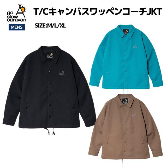 ゴースローキャラバン go slow caravan T/CキャンバスワッペンコーチJKT メンズ ジャケット カジュアル プリント アウター 秋 冬 350230