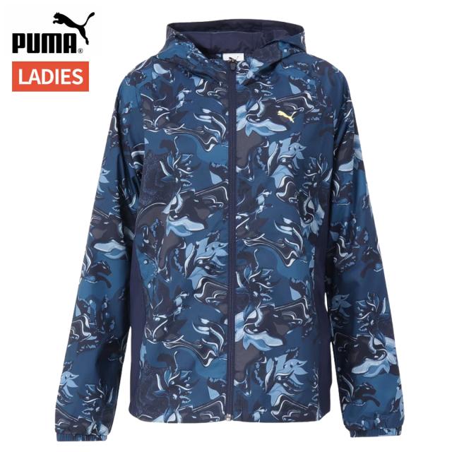 プーマ PUMA TAD 裏起毛 トリコットライナー フルジップ ジャケット レディース ネイビー 紺 スポーツ フィットネス パーカー ジャケット 528004-06