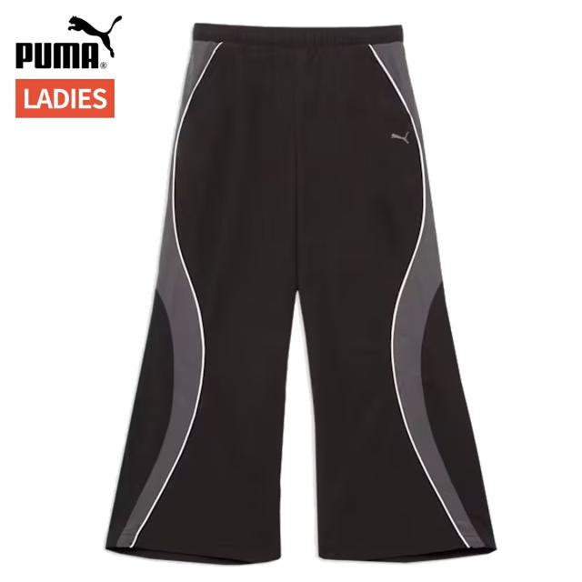 プーマ PUMA CORE HERITAGE コア ヘリテージ ラインド ウーブン パンツ レディース ブラック 黒 スポーツ フィットネス ロング パンツ 690172-01