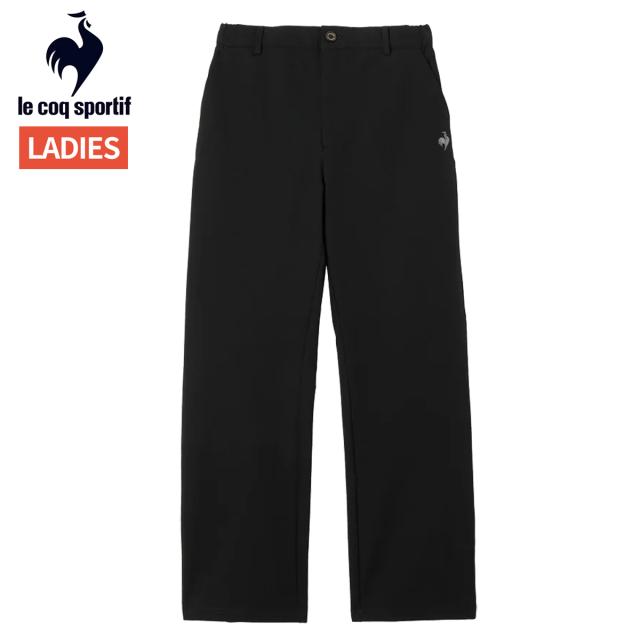 ルコック le coq sportif エアスタイリッシュパンツ ヒートナビ 前開きストレート レディース 秋 冬 ブラック 黒 スポーツ フィットネス ロング パンツ LT5FLP41L-BK00