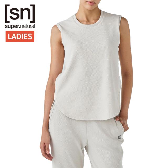 スーパーナチュラル sn super.natural エスエヌ ワッフル ブラトップ タンクトップ レディース グレー 灰色 スポーツ フィットネス タンクトップ カップ付き SNWJ10237-249