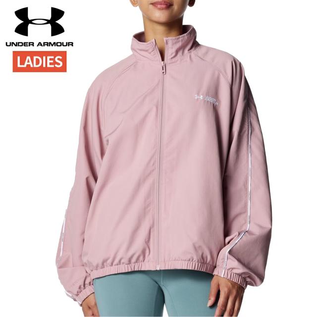 アンダーアーマー UNDER ARMOUR UAトリコット ライナー ウーブン フーディー レディース 秋 冬 ピンク 桃色 スポーツ フィットネス パーカー ジャケット 6007721-673
