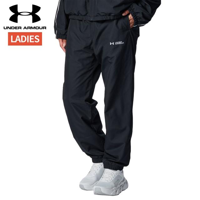 アンダーアーマー UNDER ARMOUR UAトリコット ライナー ウーブン パンツ レディース ブラック 黒 スポーツ フィットネス ロング パンツ 6007722-001