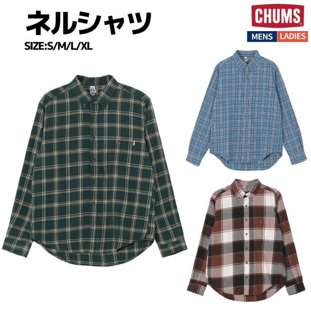 チャムス CHUMS ネルシャツ メンズ レディース ユニセックス シャツ チェック カジュアル 秋 冬 CH02-1251