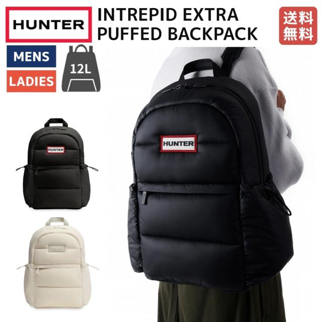ハンター HUNTER 【正規取扱販売店】INTREPID EXTRA PUFFED BACKPACK イントレピッド エクストラ パフド バックパック 12L カジュアル バッグ リュック バックパック デイ 耐水 A4収納可 通勤 通学 UBP5511KBM BLK CCR