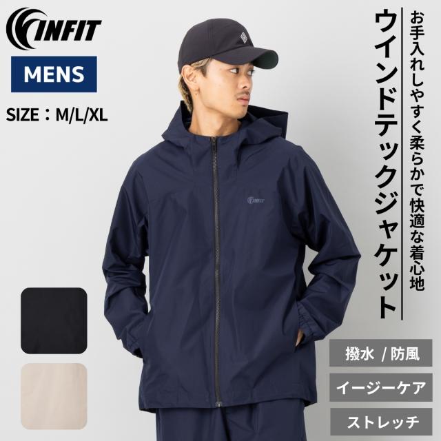 インフィット INFIT ウインドテックジャケット メンズ 秋 冬 スポーツ トレーニング ウエア ジャケット ジップアップ 防風 撥水 5FHM-1013