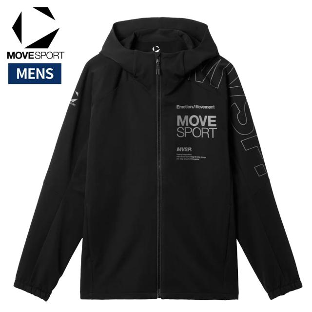 ムーブスポーツ MOVESPORT ACTIVE SUITS HEATNAVI アクティブ スーツ ヒートナビ ソフトシェル フーディー 石川祐希選手着用 メンズ 秋 冬 ブラック 黒 スポーツ トレーニング パーカー ジャケット ST5FJK22M-BK00