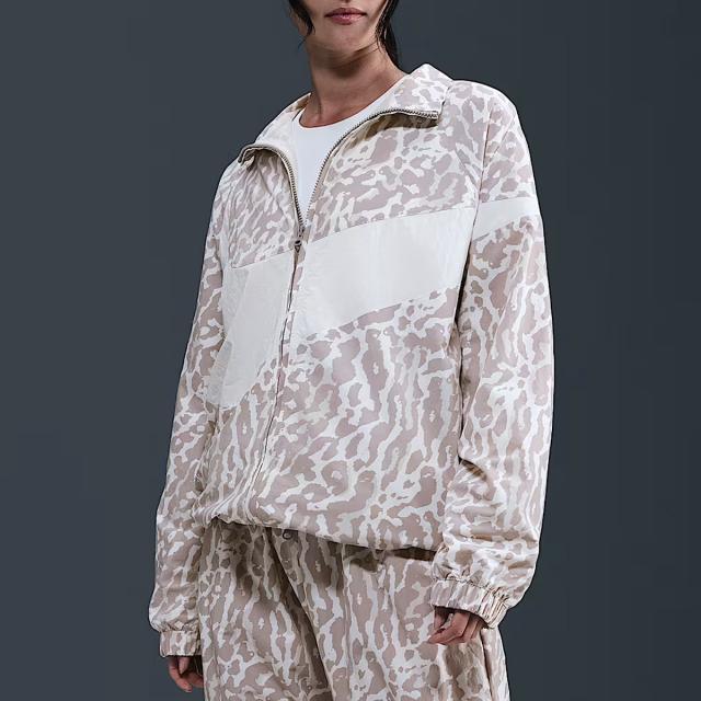 ナイキ NIKE スポーツウェア ウーブン プリント ジャケット レディース 秋 冬 グレー 灰色 スポーツ フィットネス フルジップ ジャケット IB7264-009