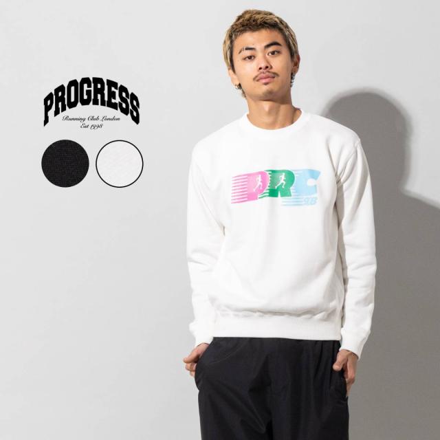 プログレスランニングクラブ PROGRESS RUNNING CLUB PRC98 Sweat Shirts 長袖 スウェットシャツ 一般 クルーネック ロングスリーブ 2025AW カジュアル ウェア スポーツ ランニング トレーニング おしゃれ PRC-25AW04
