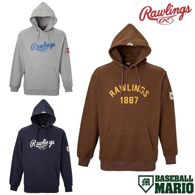 ローリングス Rawlings GROUND RED プルオーバーフーディー フリーススウェットシャツ 一般 グラウンドレッド 2025年秋冬 2025FW 野球 ウェア パーカー 裏起毛 スポーツ トレーニング カジュアル ファッション おしゃれ ベースボールマリオ AOS15F13