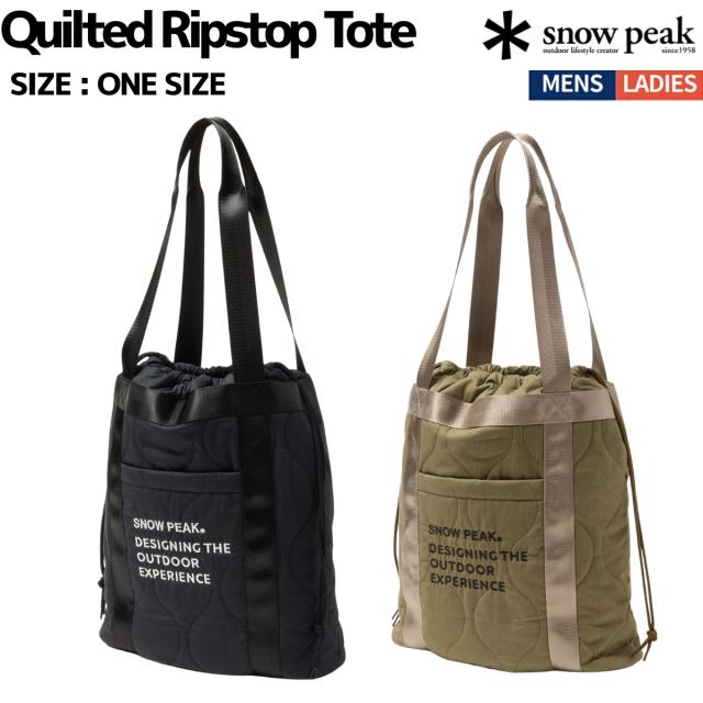 スノーピーク peak Quilted Ripstop Tote カジュアル バッグ トートバッグ AC-25AU0130