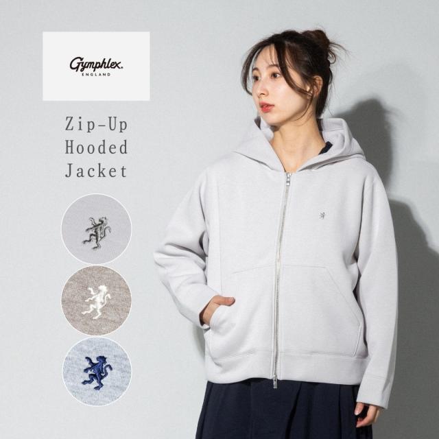 ジムフレックス GYMPHLEX ジップフードジャケット レディース オールシーズン パーカー カジュアル ウェア フーディ フード付き GY-C0478