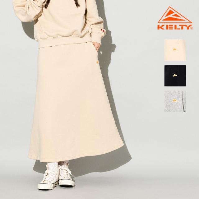 ケルティ KELTY トレイルボトムシェルスウェットスカート レディース 秋 冬 ベージュ ブラック グレー カジュアル スカート スウェット 裏起毛 ロングスカート あたたか KE25212077