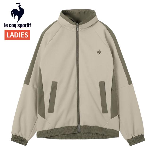 ルコック le coq sportif リバーシブルアウター レディース 秋 冬 ベージュ スポーツ フィットネス フルジップ ジャケット LT5FWB80L-BG00