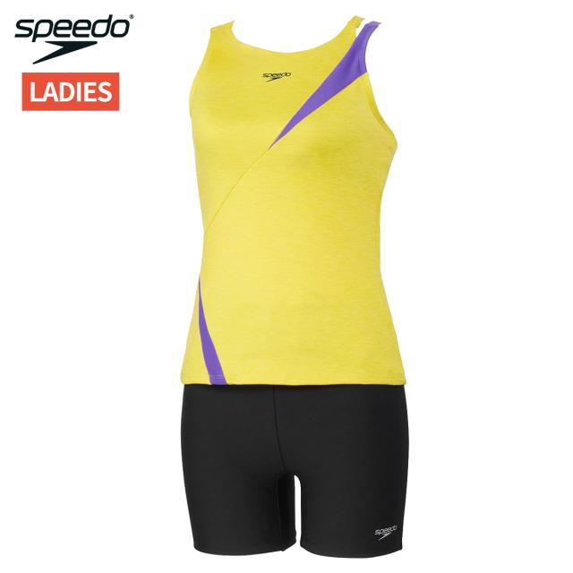 スピード speedo ディアゴナプロセパレーツ レディース イエロー 黄色 水泳 スイム フィットネス 水着 SFW22560-MD