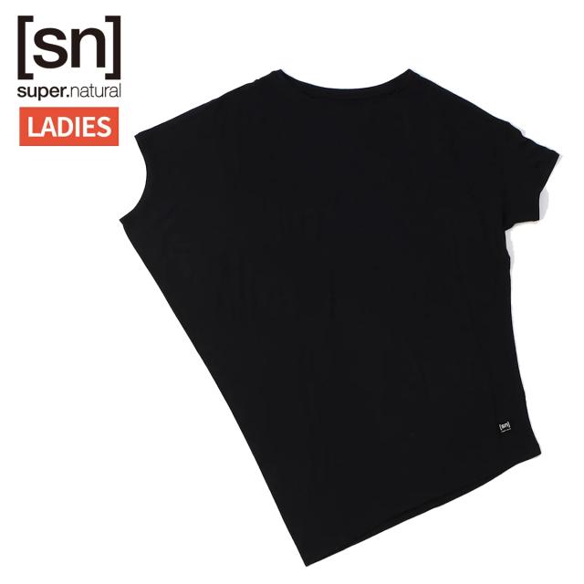 スーパーナチュラル sn super.natural エスエヌ ヨガ ルーズ Tシャツ レディース 春 夏 ブラック 黒 スポーツ フィットネス 半袖 Tシャツ SNW013470N-872