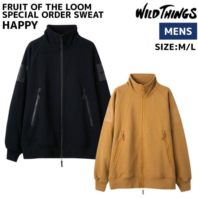 ワイルドシングス WILD THINGS フルーツオブザルーム スペシャルオーダースウェット ハッピー メンズ カジュアル ウェア ジャケット アウター ブルゾン スウェット WT25179GA