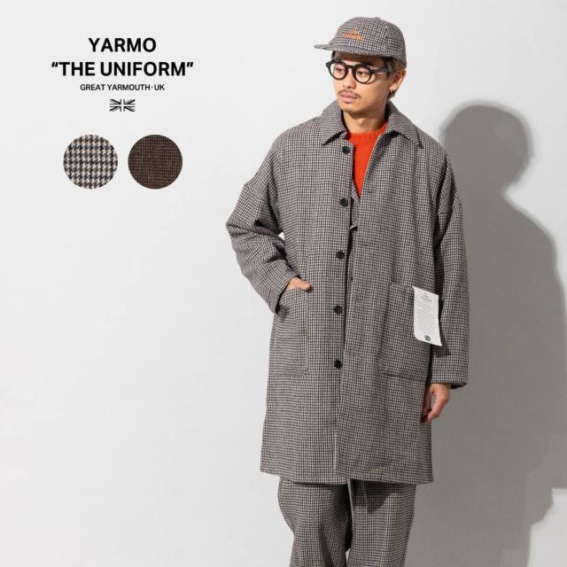 ヤーモザユニフォーム YARMO THE UNIFORM DUSTER COAT ダスターコート 2025AW ガンクラブチェック ギンガムチェック セットアップ可能 ユニセックス カジュアル ウェア 秋冬 ウール混 アウター コート クラシック YTU-25AW01GC YTU-25AW01GM