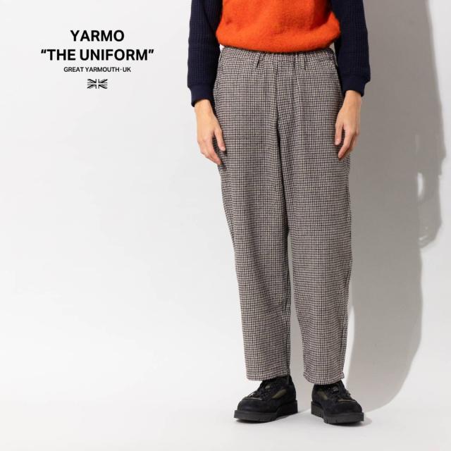 ヤーモザユニフォーム YARMO THE UNIFORM WORK TROUSERS ワークトラウザーズ 2025AW ガンクラブチェック セットアップ可能 ユニセックス カジュアル パンツ 秋冬 イージーパンツ クラシック ワークウェア YTU-25AW03GC