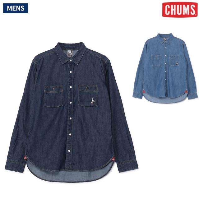 チャムス CHUMS デニムシャツ Denim Shirt トップス ウォームデニム 長袖 カジュアル シャツ CH02-1253