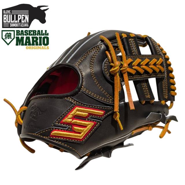 ファイブ FIVE 専用グラブ袋付き マリオオリジナル 硬式用グラブ 内野手用 F601 29.0cm 一般 高校野球対応 野球 硬式 グローブ マリオリ オーダー ベースボールマリオ MOGKF-F601