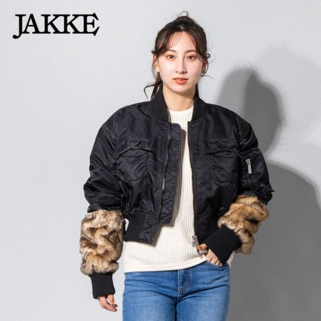 ジャッキー JAKKE JENKI BOMBER JACKET ジャッキーボンバージャケット レディース 秋 冬 クロップド丈 裏地あり ポケット ギャザースリーブ 1262531-JENKI