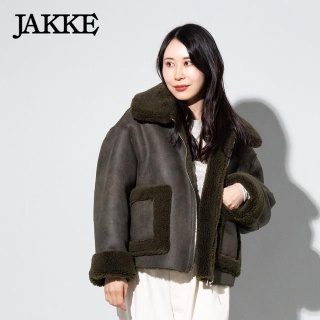 ジャッキー JAKKE Vera Jacket ヴェラジャケット リバーシブル レディース 秋 冬 フェイクレザー フェイクシアリング ベラジャケット アウター もこもこ 防寒 ダブルジップ ボックスフィット ポケット 1262531-VERA
