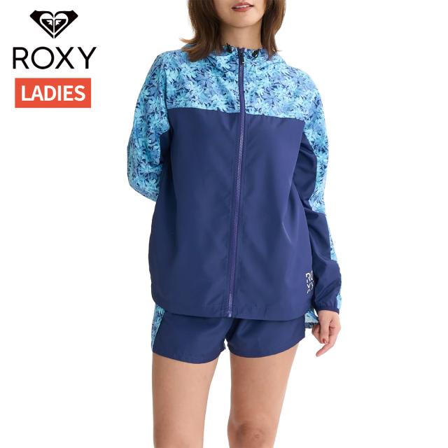 ロキシー ROXY HAVE A GREAT DAY JACKET ハブ ア グレート デイ ジャケット レディース 撥水 ブルー 青 スポーツ フィットネス パーカー ジャケット RJK254517-BLU
