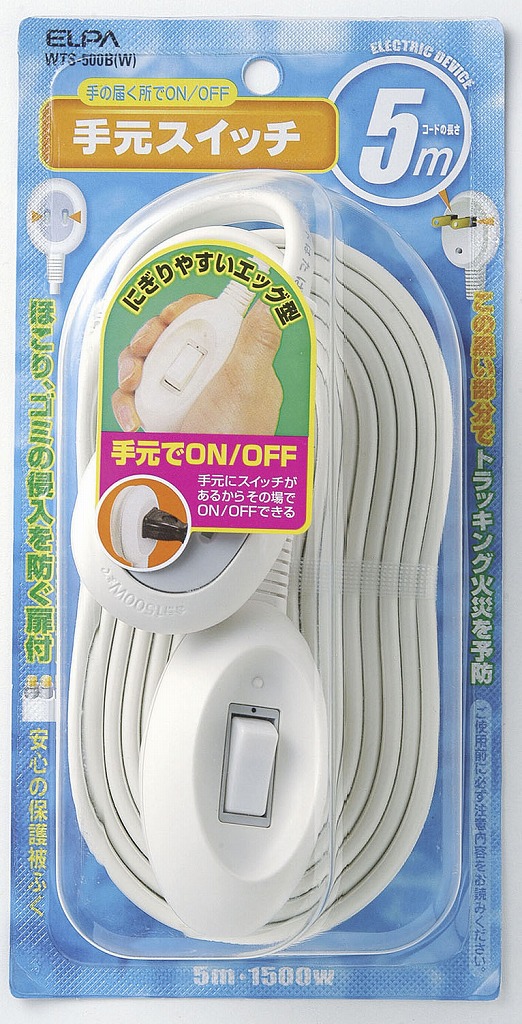 （まとめ買い）ELPA 手元スイッチコード5M WTS-500B(W) 〔×3〕 【北海道・沖縄・離島配送不可】の通販はau PAY マーケット - フジックス | au PAY マーケット ...