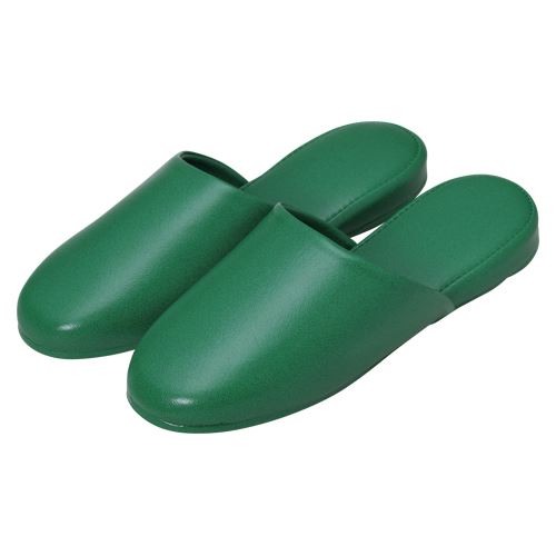 （まとめ買い）オーミケンシ 高周波レザースリッパ10足組グリーン 5702-10 00017783 〔×3〕 【北海道・沖縄・離島配送不可】