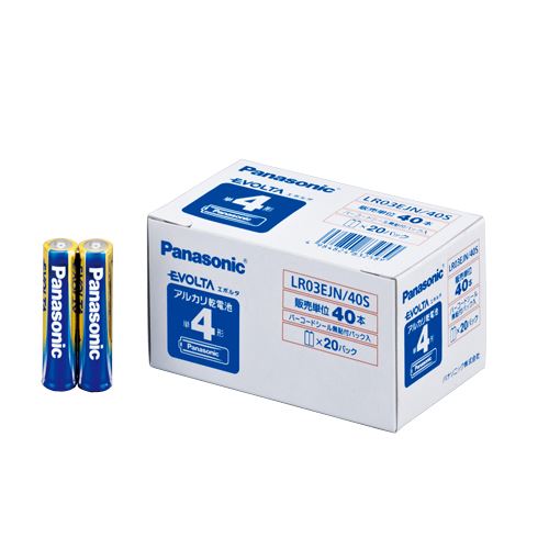 （まとめ買い）パナソニック エボルタ単4 オフィス 40本入 LR03EJN/40S 00073816 〔×3〕 【北海道・沖縄・離島配送不可】