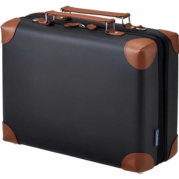 （まとめ買い）キングジム カルシェット キャリングケース ワイド 学習用品収納 黒 5900-BK 〔3個セット〕 【北海道・沖縄・離島配送不可】