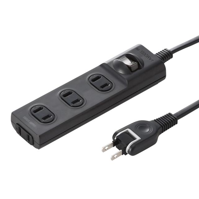 （まとめ買い）サンワサプライ 火災予防安全タップ 2P 4個口 5m ブラック TAP-TSH45SWBKN 〔×3〕 【北海道・沖縄・離島配送不可】