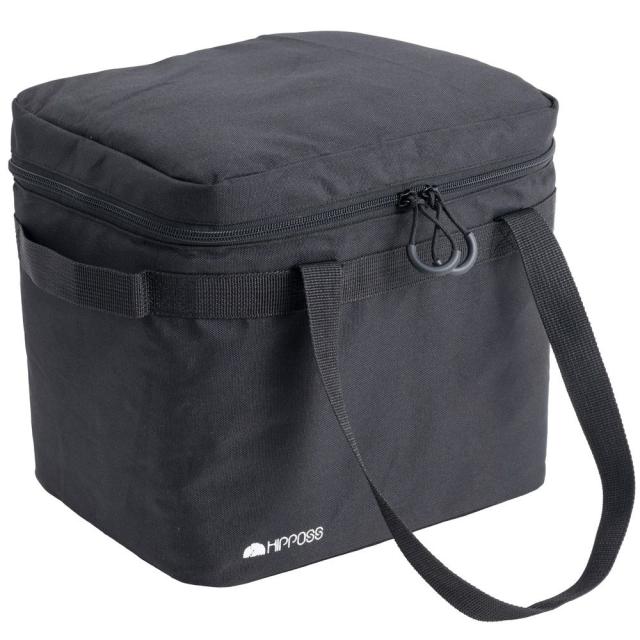 （まとめ買い）ナカバヤシ HIPPOSS ヒッポス クーラーバッグ ブラック HPS-CB01BK 〔×3〕 【北海道・沖縄・離島配送不可】