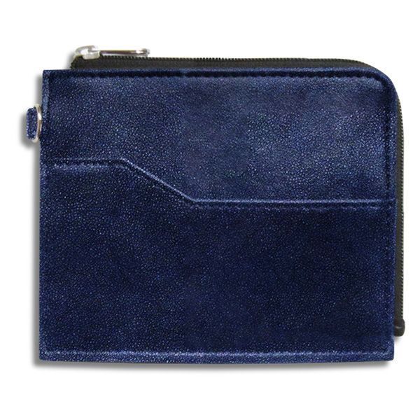 （まとめ買い）コレクト フラグメントケース 本革調 6ポケット カード・紙幣・をコンパクトに携帯 紺 CH-200V-BL 〔3個セット〕 【北海道・沖縄・離島配送不可】