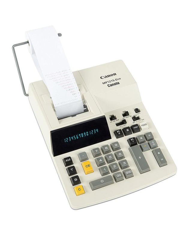 （まとめ買い）キヤノン プリンタ電卓 MP1215-DVII 〔3台セット〕 【北海道・沖縄・離島配送不可】