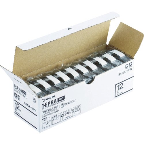 （まとめ買い）キングジム テプラPRO テープカートリッジ エコパック10個入 24mm 白 SS24K-10PN 〔×3〕 【北海道・沖縄・離島配送不可】