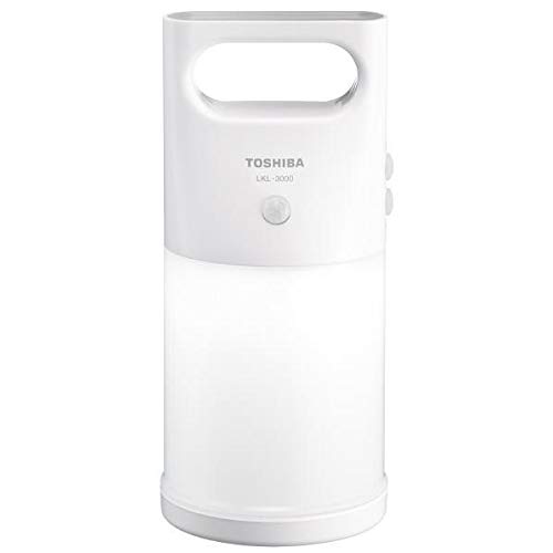 （まとめ買い）東芝 人感センサー付きLEDランタン LKL-3000(W) 〔3個セット〕 【北海道・沖縄・離島配送不可】