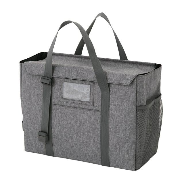 （まとめ買い）ナカバヤシ オリパクト オフィスキャリングトート 社内バッグ グレー NOP-T01GY 〔×3〕 【北海道・沖縄・離島配送不可】