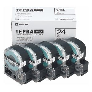 キングジム テプラテープ 〔5個入〕 SS24K-5P 00060237 【北海道・沖縄・離島配送不可】