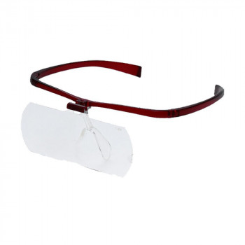 メガネルーペII HF-60DEF レンズ3枚組(1.6倍・2.0倍・2.3倍) ワイン 074098 【北海道・沖縄・離島配送不可】