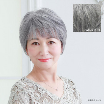 プリシラ オールウィッグ ミセス ミニマムショート A-111 耐熱 TGH・グレイヘア 【北海道・沖縄・離島配送不可】