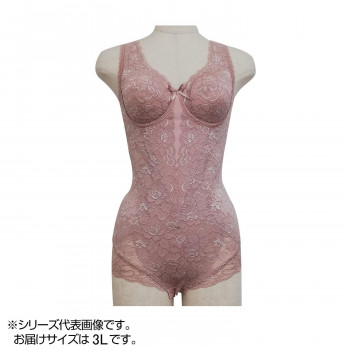 TAMURA Yauco 総レース多機能ボディスーツ TYN90 アッシュローズ 3L-TYN90-111-3L 【北海道・沖縄・離島配送不可】