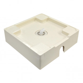 テクノテック 洗濯機用床上配管対応防水パン TPU640-W1-F1 開口有専用排水トラップ付専用フレキ付 アイボリーホワイト 【北海道・沖縄・離島配送不可】