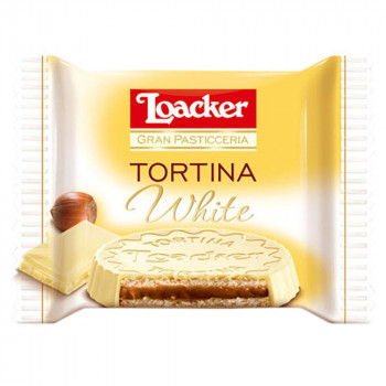 ロアカー　トルティーナ　ウエハース　ホワイト1P　21g　144セット 【北海道・沖縄・離島配送不可】