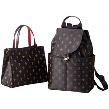 日本製ジャカード織手提げバッグ＆リュックサックセット LU-10000+RLU-5001BK 3492-257 【北海道・沖縄・離島配送不可】